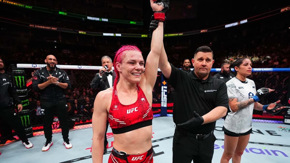 Gillian Robertson TKO's Polyana Viana in second round with punches at ...