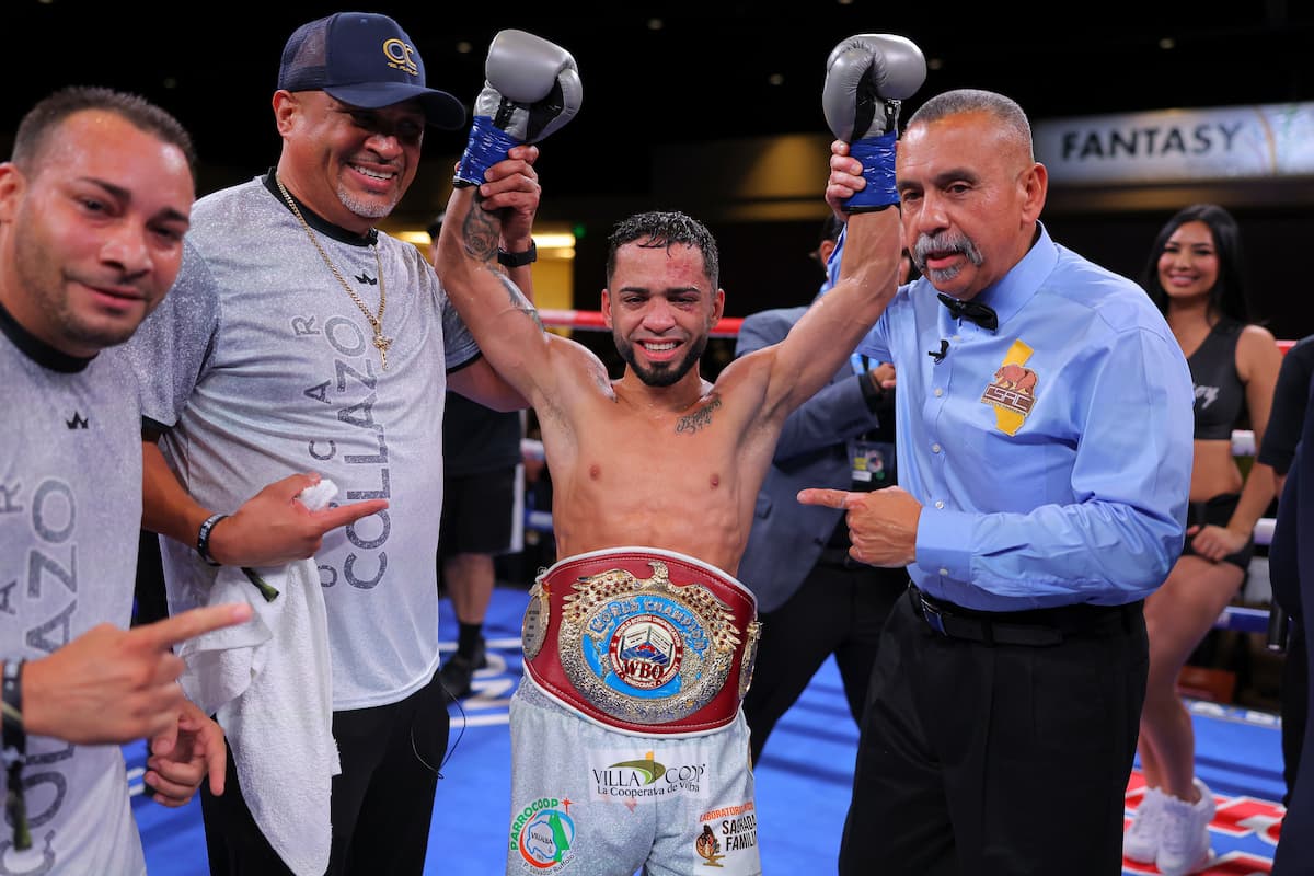 Oscar Collazo defends against Reyneris Gutierrez in co-feature to ...