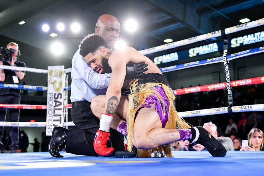 Photos: Ardreal Holmes Jr stops Marlon Harrington at Big Time Boxing ...