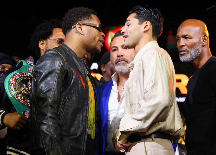 Photos: Devin Haney vs Ryan Garcia first faceoff in New York - FIGHTMAG