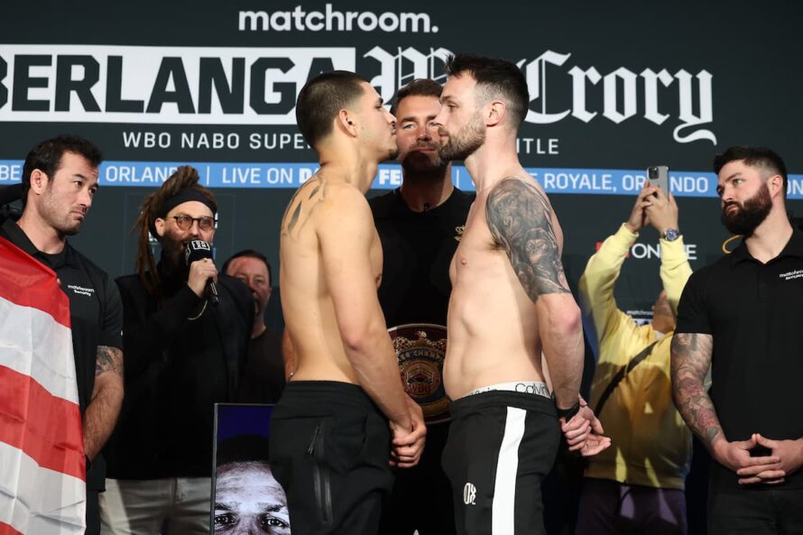 Edgar Berlanga vs Padraig McCrory weigh-in photos - FIGHTMAG