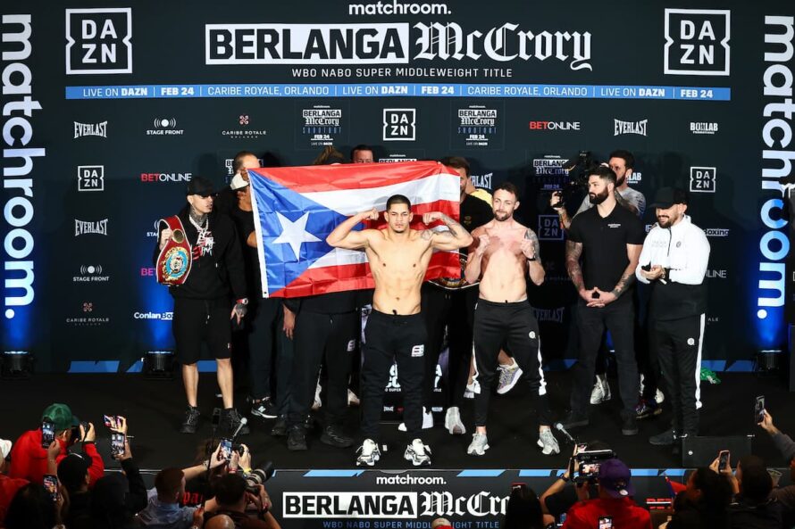 Edgar Berlanga vs Padraig McCrory weigh-in photos - FIGHTMAG