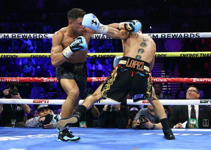 Photos: Teofimo Lopez retains title by decision against Jamaine Ortiz ...