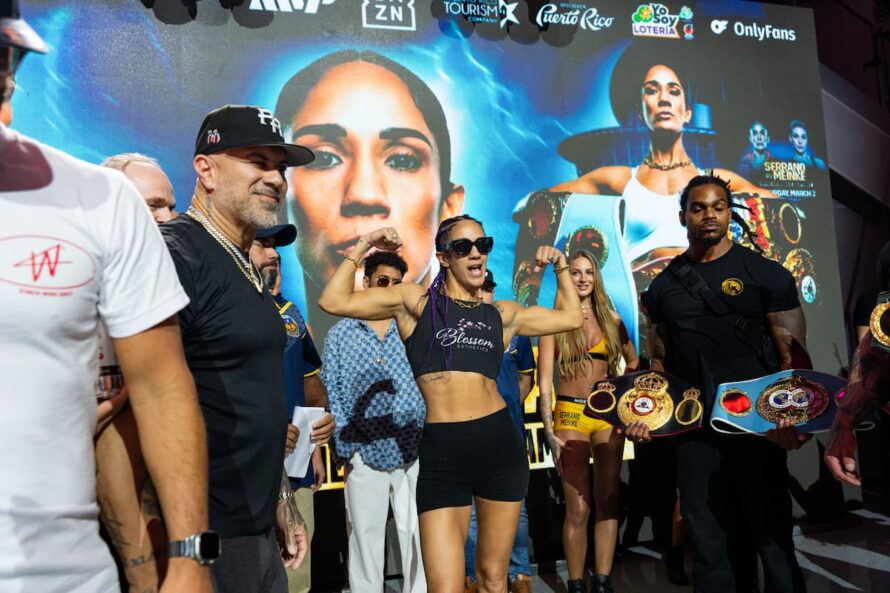 Amanda Serrano vs Nina Meinke weigh-in photos - FIGHTMAG