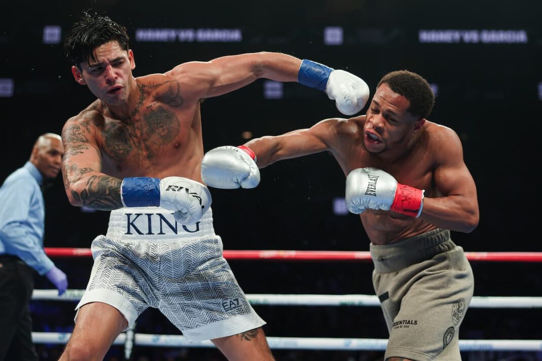 Photos: Ryan Garcia drops Devin Haney multiple times, edges by majority ...