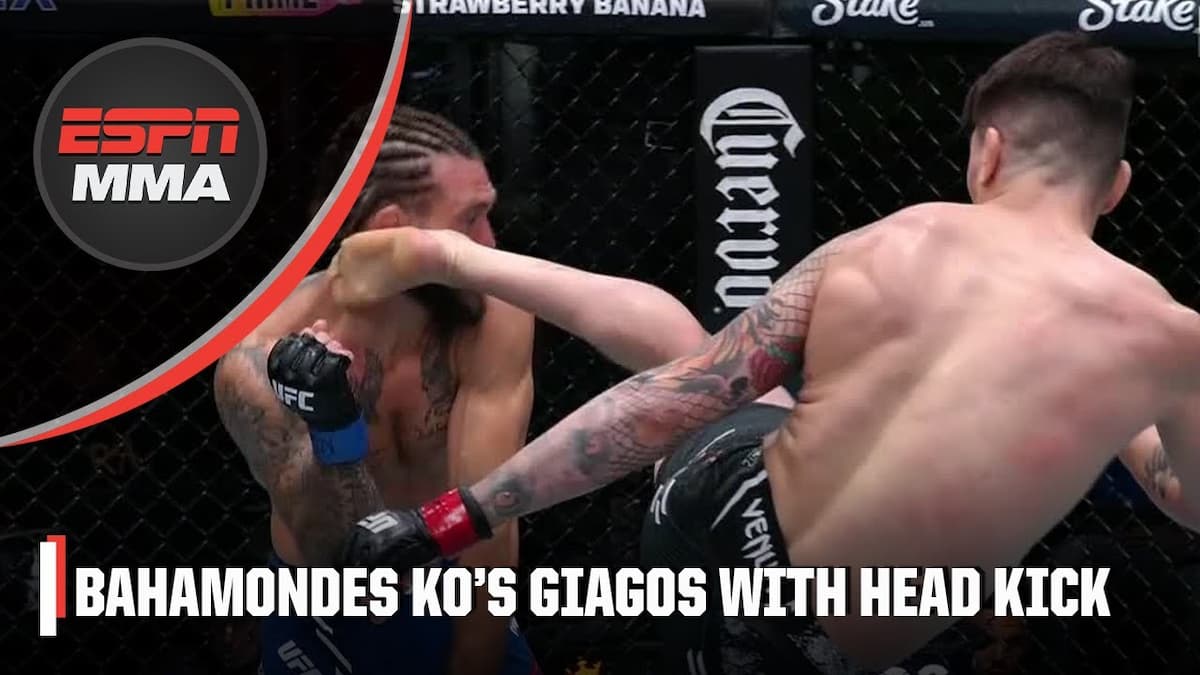 UFC Vegas 90 video: Ignacio Bahamondes KO's Christos Giagos with head ...