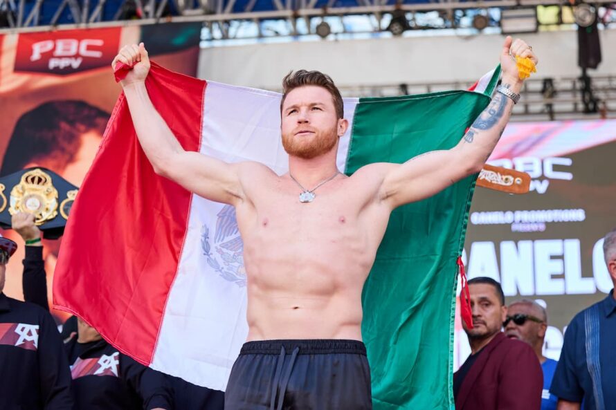 Photos: Canelo Alvarez, Jaime Munguia & undercard fighters tip the ...