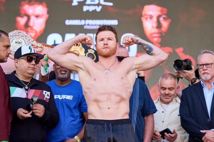 Photos: Canelo Alvarez, Jaime Munguia & undercard fighters tip the ...