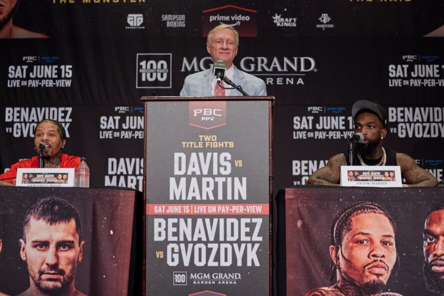 Photos: Gervonta Davis vs Frank Martin first faceoff at heated press ...