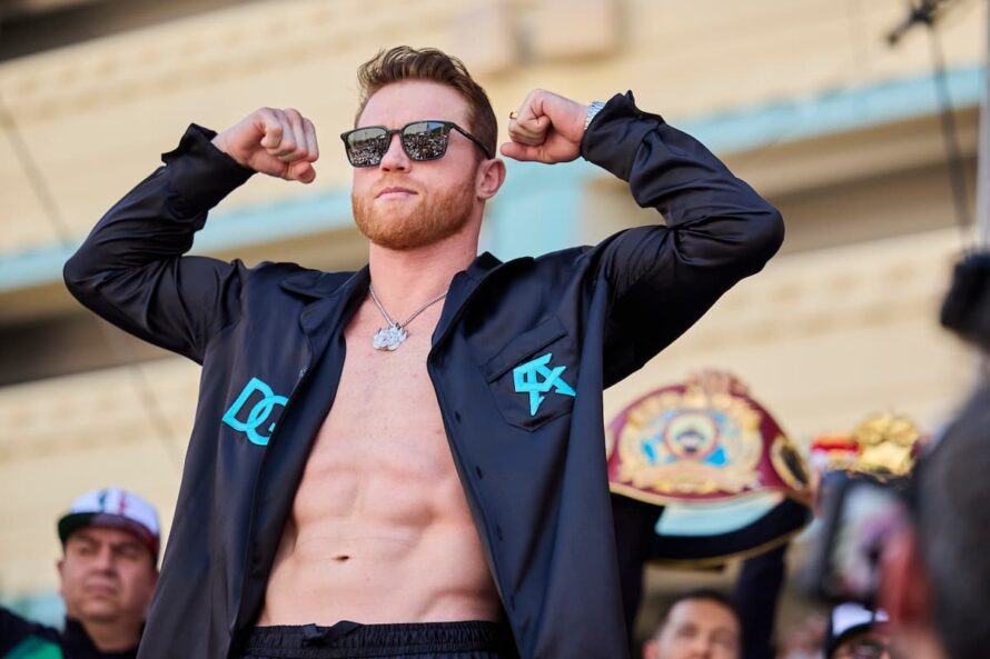 Photos: Canelo Alvarez, Jaime Munguia & undercard fighters tip the ...