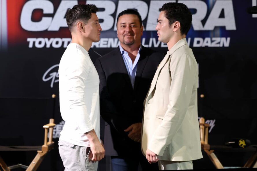 Photos: William Zepeda vs Giovanni Cabrera first press conference face ...