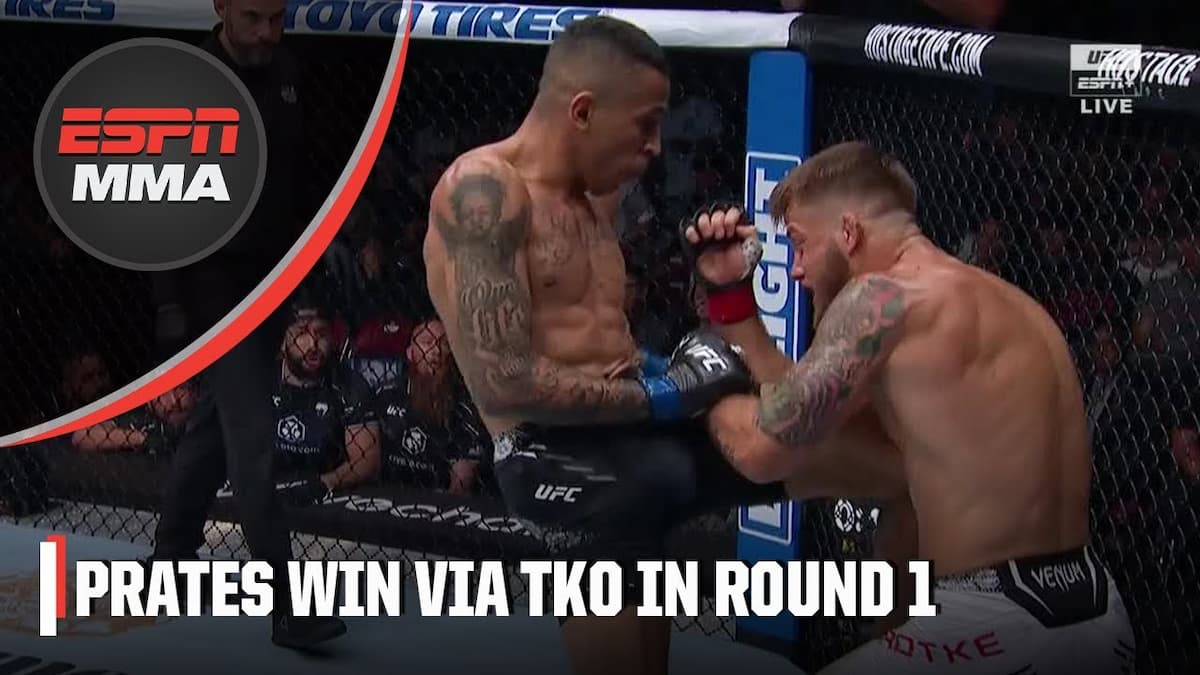 UFC Louisville video: Carlos Prates KO's Charles Radtke with knee to ...