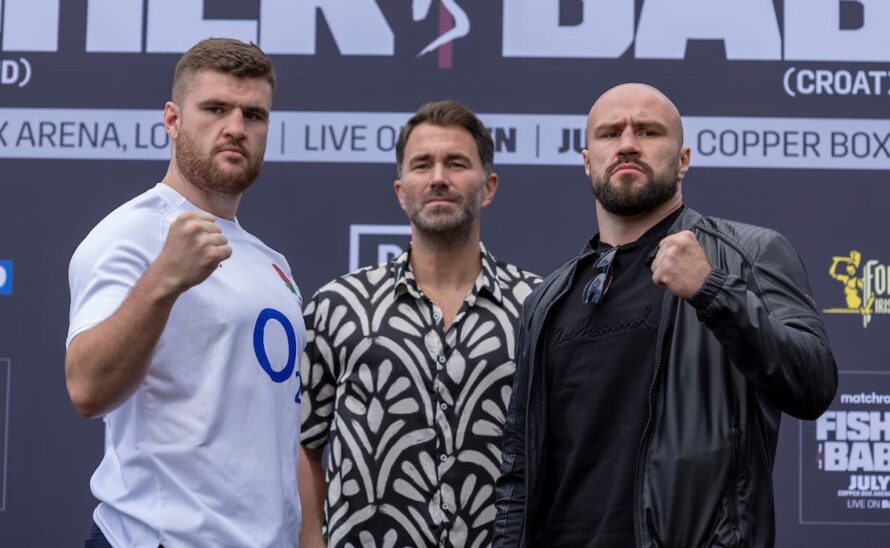 Photos: Johnny Fisher & Alen Babic preview their fight & go face to ...