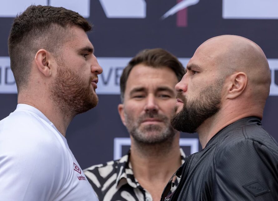 Photos: Johnny Fisher & Alen Babic preview their fight & go face to ...