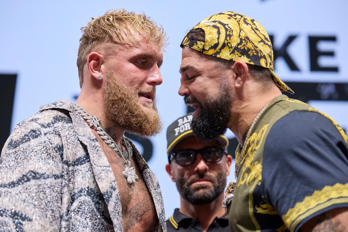 Photos: Jake Paul & Mike Perry go face to face at final pre-fight press ...