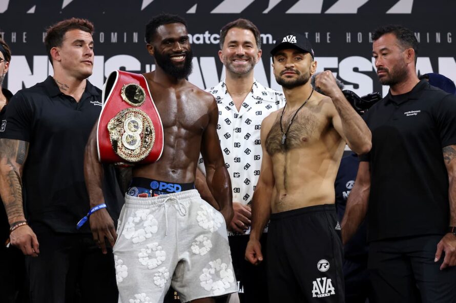 Photos: Jaron Ennis vs David Avanesyan on weight for 147 lbs title in ...
