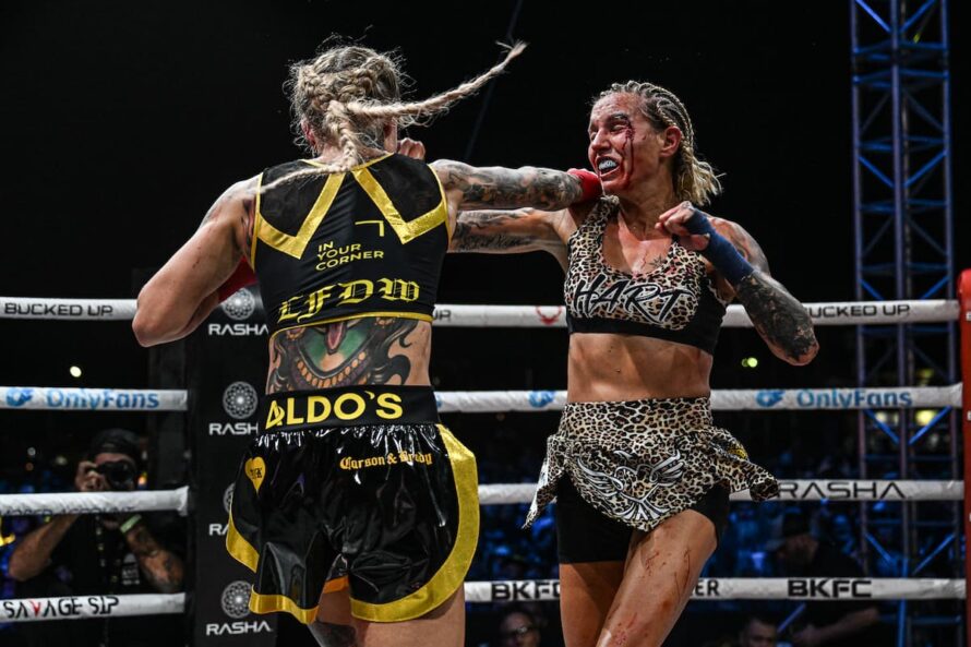 Photos: Britain Hart bests Taylor Starling to retain title at BKFC 63 ...