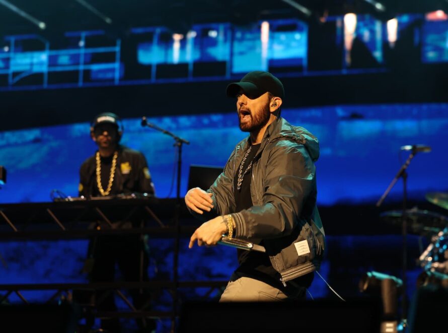Photos: Eminem performs top hits ahead of Crawford vs Madrimov boxing ...