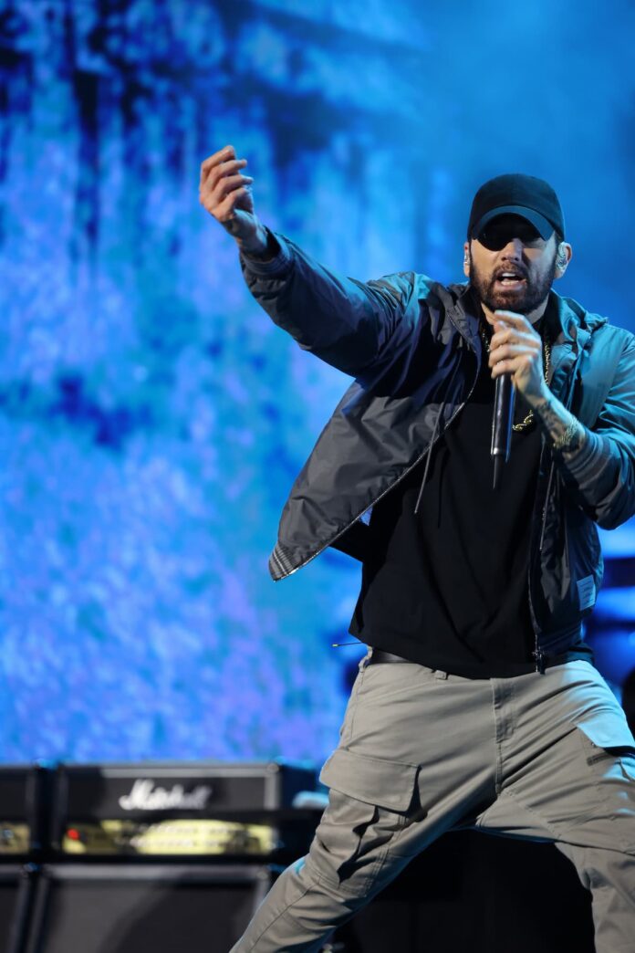 Photos: Eminem performs top hits ahead of Crawford vs Madrimov boxing ...