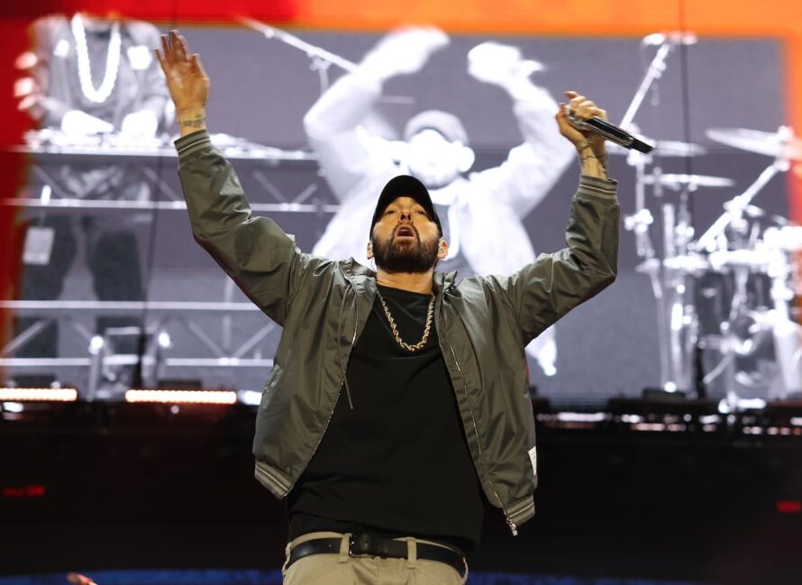 Photos: Eminem performs top hits ahead of Crawford vs Madrimov boxing ...