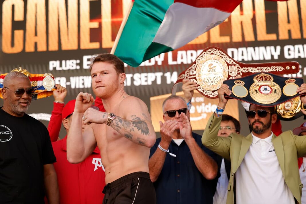 Photos: Canelo Alvarez vs Edgar Berlanga on weight for 168 lbs title in ...