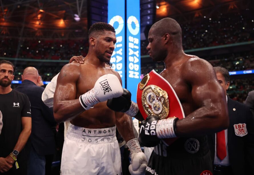 Photos: Daniel Dubois drops Anthony Joshua multiple times en route to ...