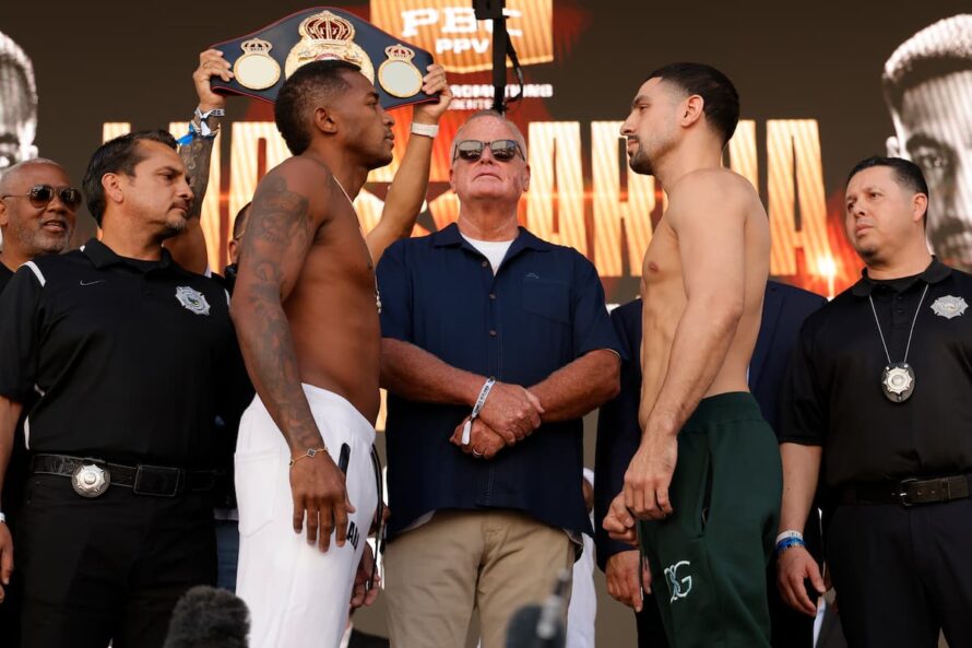 Photos: Canelo Alvarez vs Edgar Berlanga on weight for 168 lbs title in ...