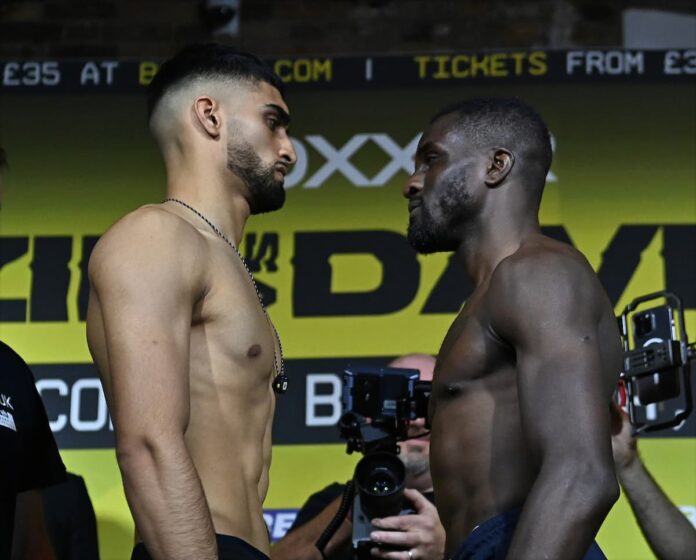 Photos: Adam Azim vs Ohara Davies on weight for 140 lbs showdown in ...
