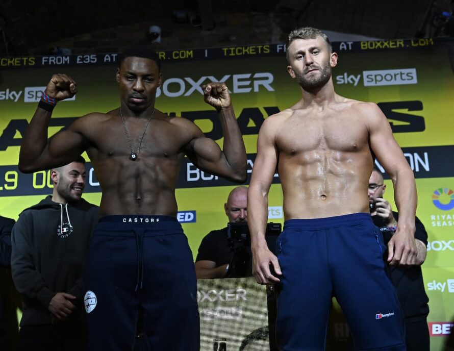 Photos: Adam Azim vs Ohara Davies on weight for 140 lbs showdown in ...