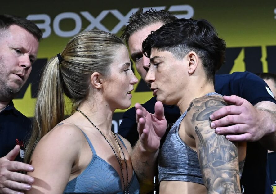 Photos: Adam Azim vs Ohara Davies on weight for 140 lbs showdown in London - FIGHTMAG