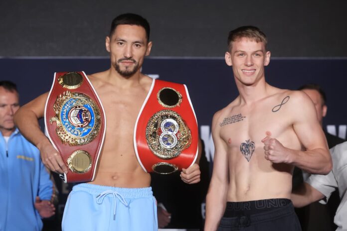 Photos: Janibek Alimkhanuly vs Andrei Mikhailovich on weight for 160 ...