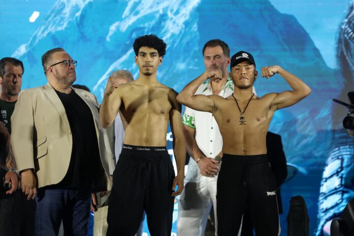 Photos: Jai Opetaia vs Jack Massey official for 200 lbs title ...