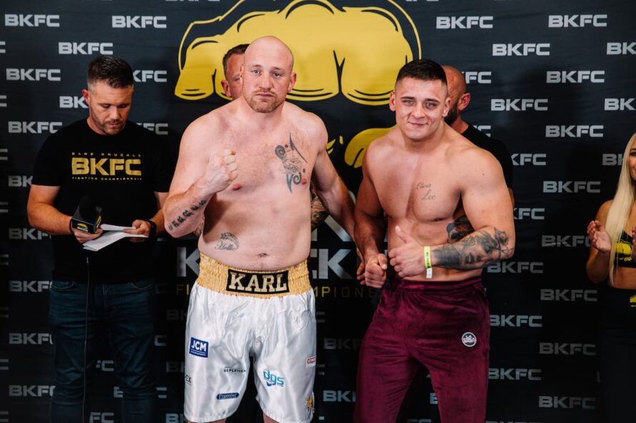 BKFC 68 weigh-in photos: Anthony Faulkner vs Dawid Oskar official in ...