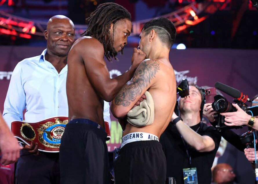 Photos: Keyshawn Davis official, Gustavo Daniel Lemos misses weight by ...