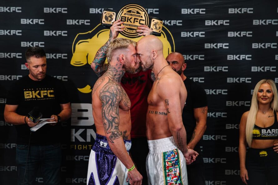 BKFC 68 weigh-in photos: Anthony Faulkner vs Dawid Oskar official in ...