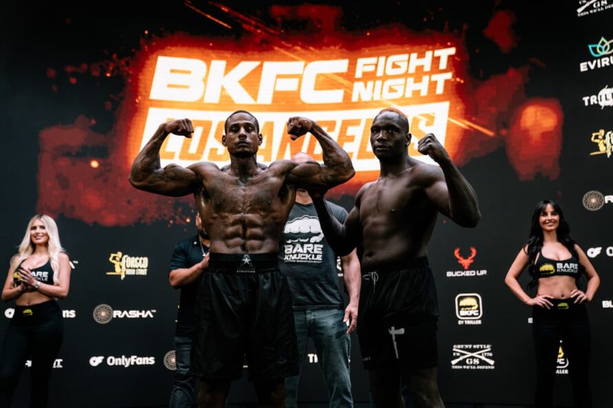 BKFC LA weigh-in photos: Ruben Warr vs Bovar Khanakov official - FIGHTMAG