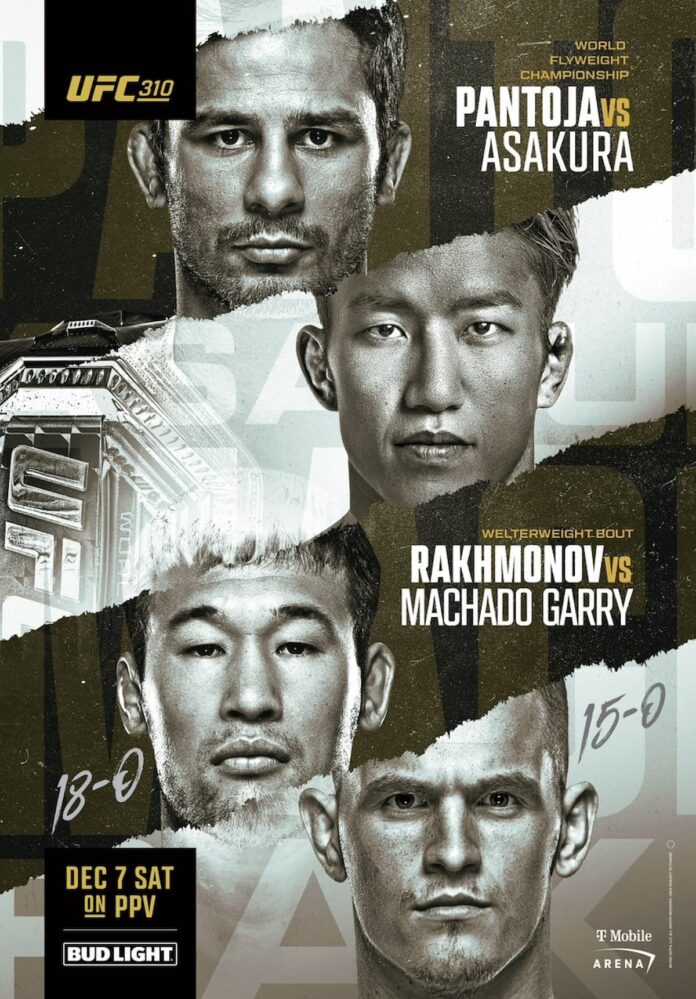 UFC 310 poster with Alexandre Pantoja vs Kai Asakura in main event ...
