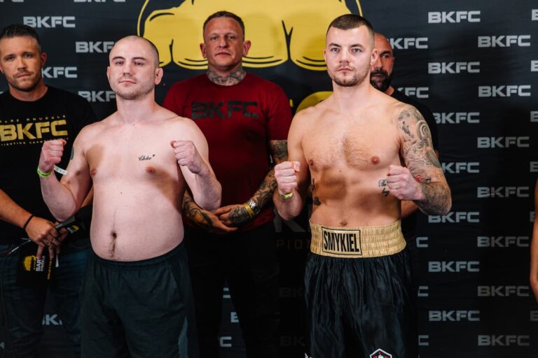 BKFC 68 weigh-in photos: Anthony Faulkner vs Dawid Oskar official in ...