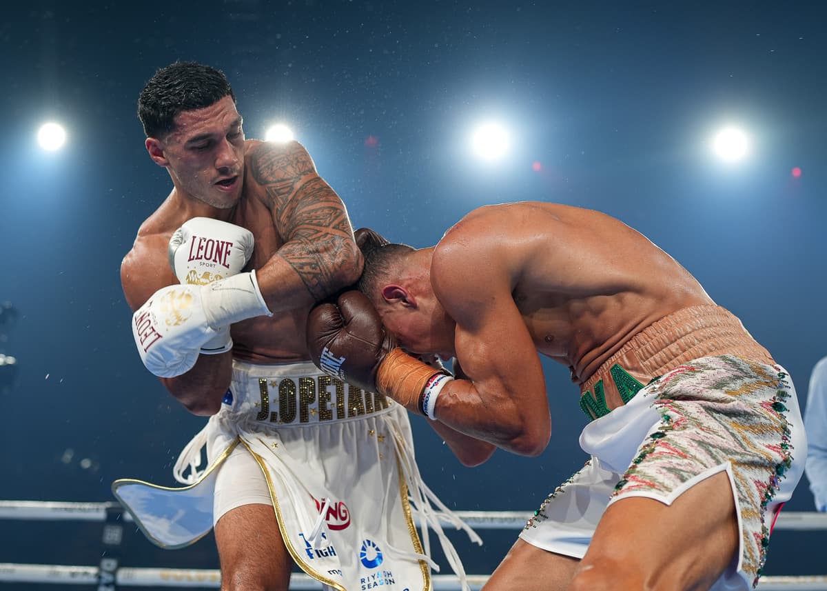 Photos: Jai Opetaia knocks out David Nyika in fourth round to retain ...