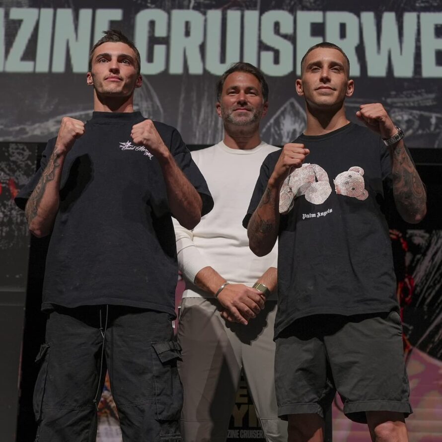 Photos: Jai Opetaia vs David Nyika on weight for 200 lbs title - FIGHTMAG