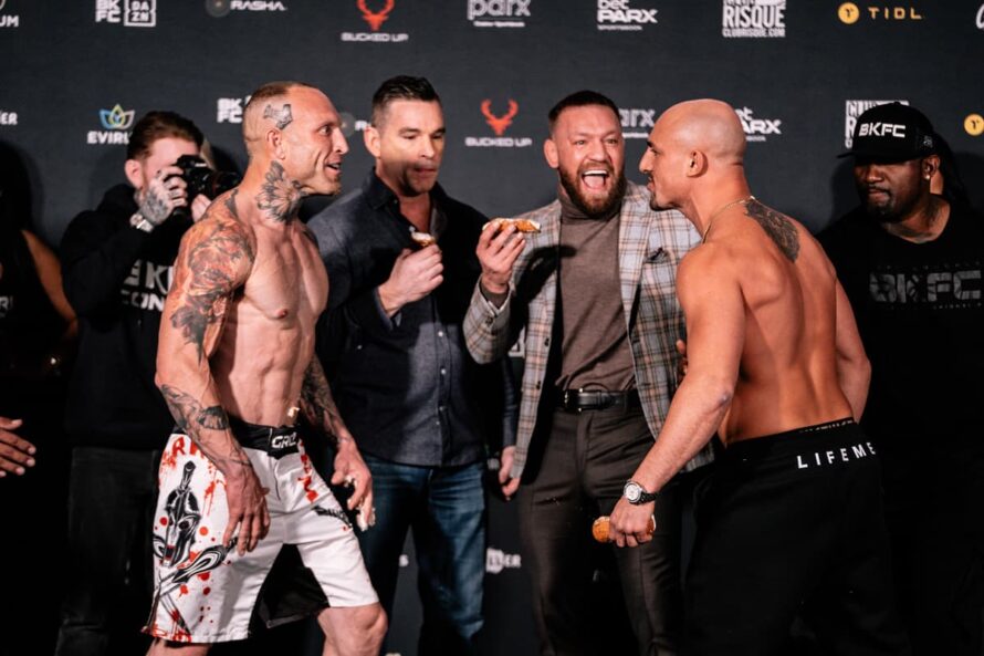 KnuckleMania 5 photos: Eddie Alvarez vs Jeremy Stephens on weight in ...