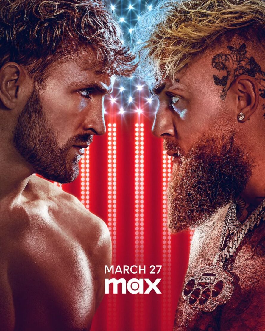 Poster shows Jake Paul face-off Logan Paul end of March on MAX - FIGHTMAG