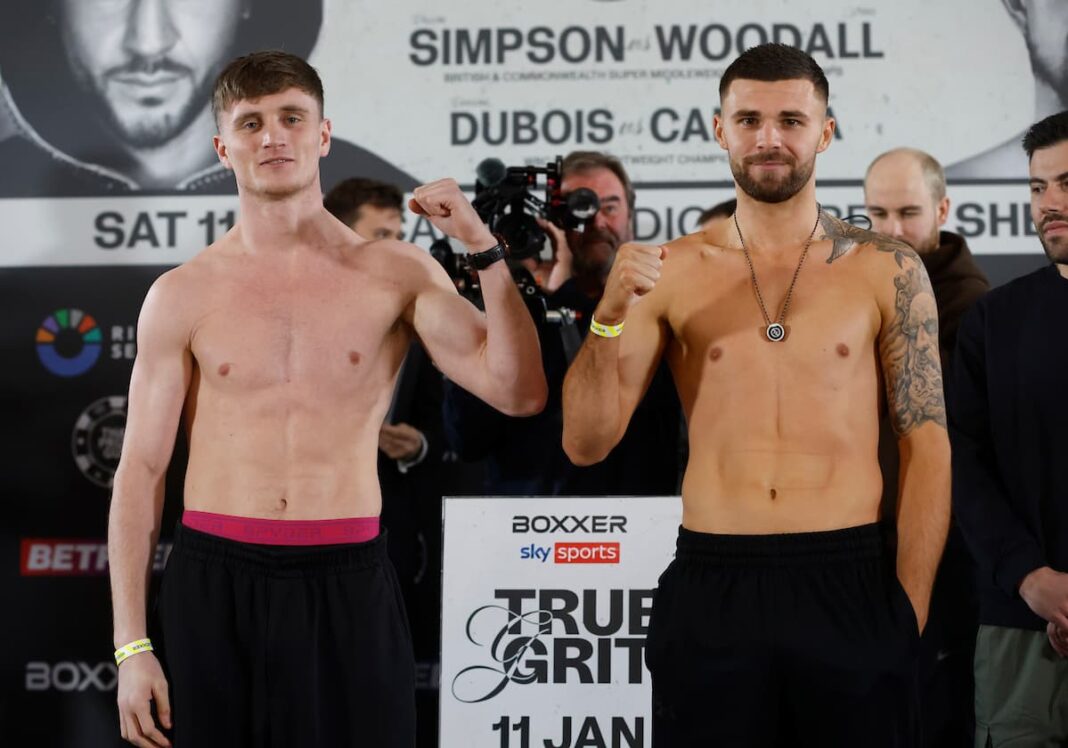 Photos: Callum Simpson vs Steed Woodall on weight in Sheffield, England ...