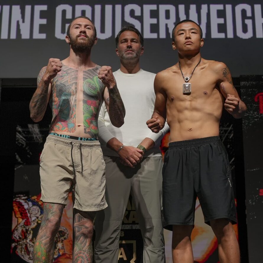 Photos: Jai Opetaia vs David Nyika on weight for 200 lbs title - FIGHTMAG