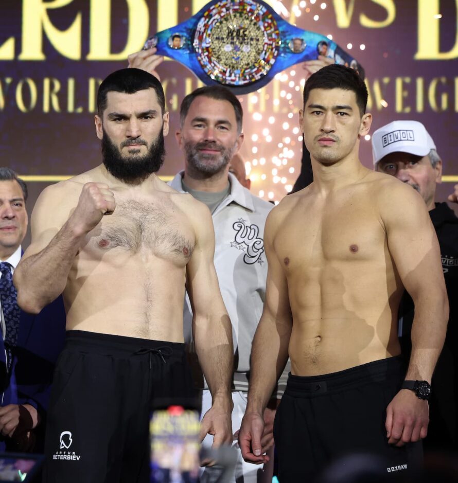 Photos: Artur Beterbiev vs Dmitry Bivol on weight for 175 lbs title rematch - FIGHTMAG