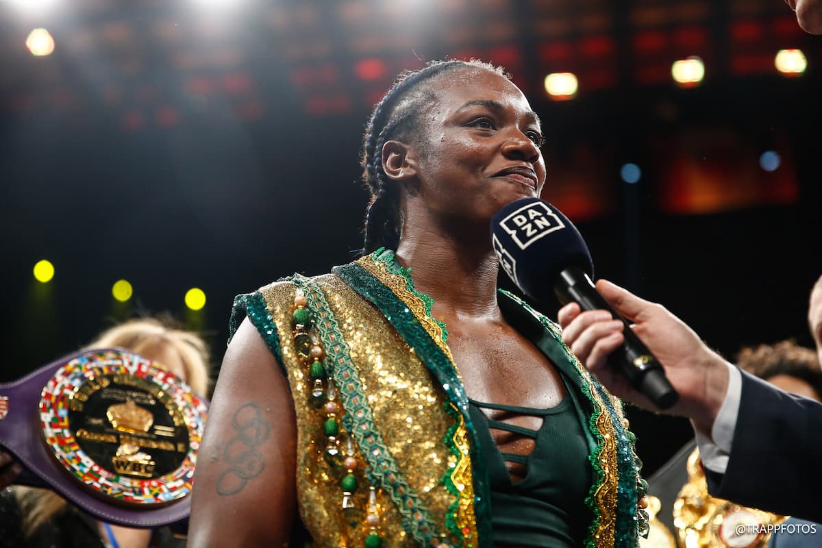 Video: Claressa Shields knocks down Danielle Perkins en route to ...