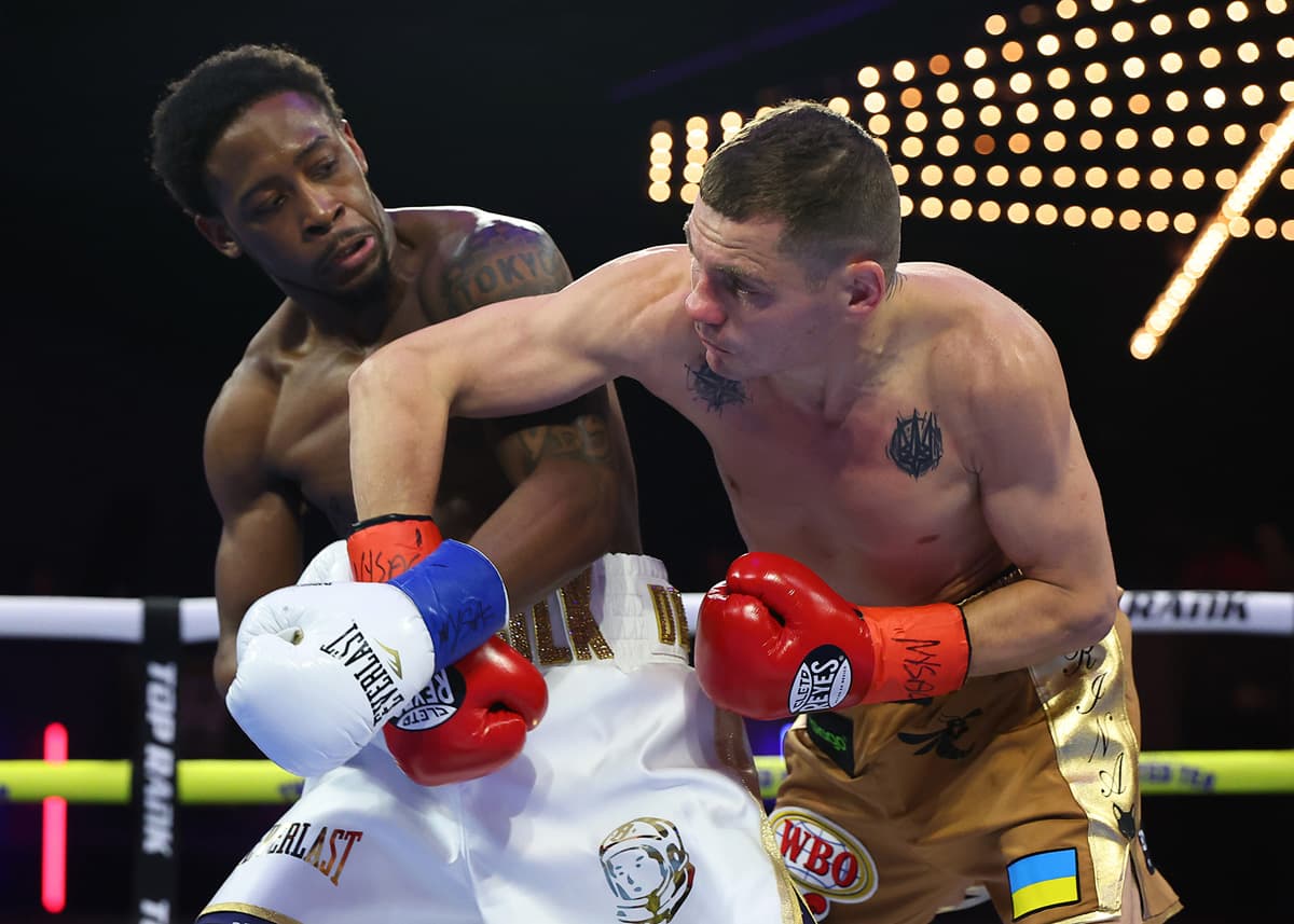 Photos: Keyshawn Davis KO's Denys Berinchyk with body shot to claim ...