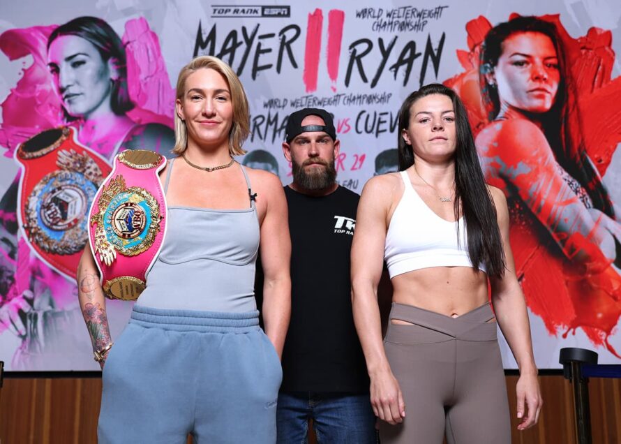 Photos: Mikaela Mayer & Sandy Ryan face off ahead of rematch - FIGHTMAG