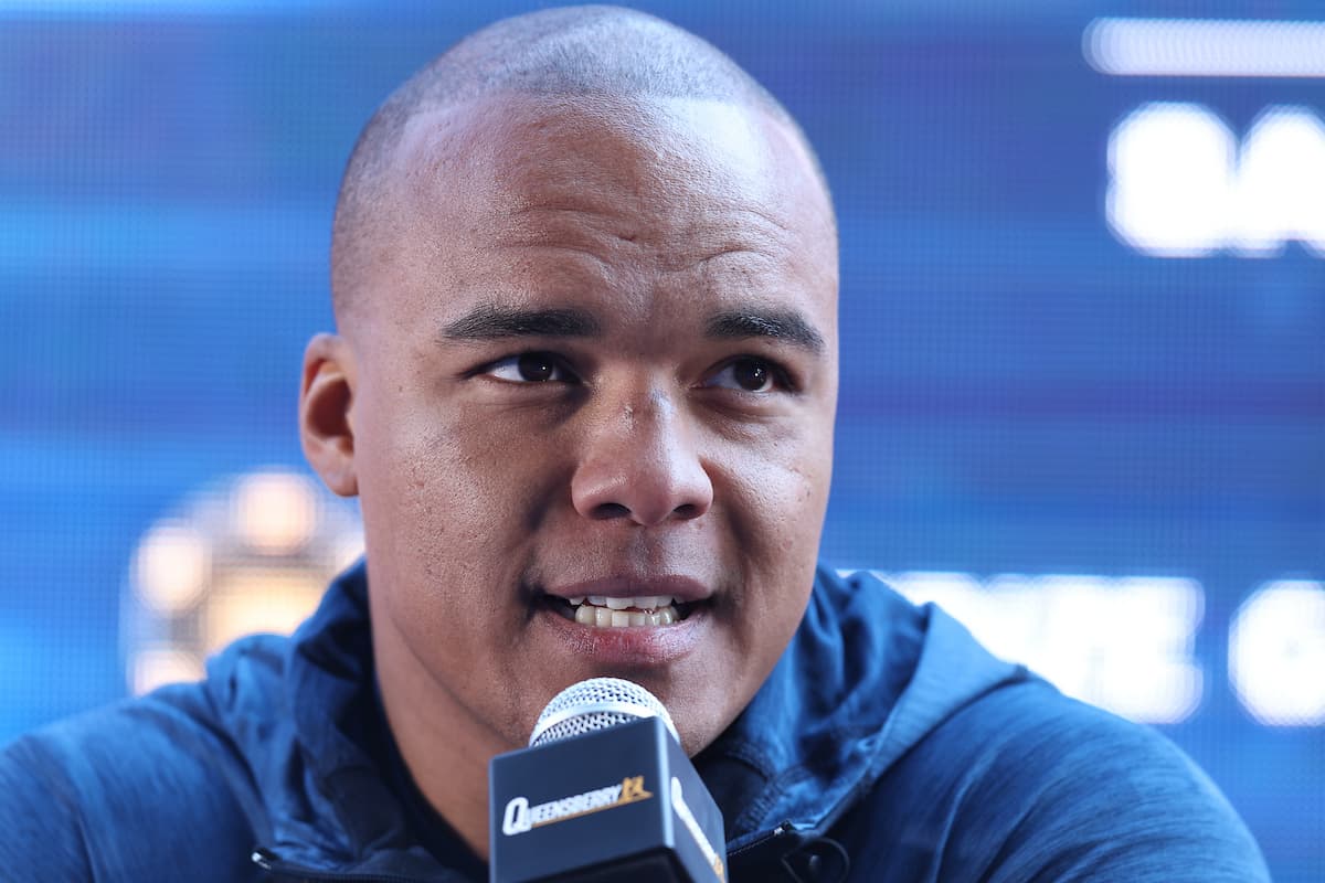 Photos: Fabio Wardley vs Jarrell Miller first face-off at Portman Road ...