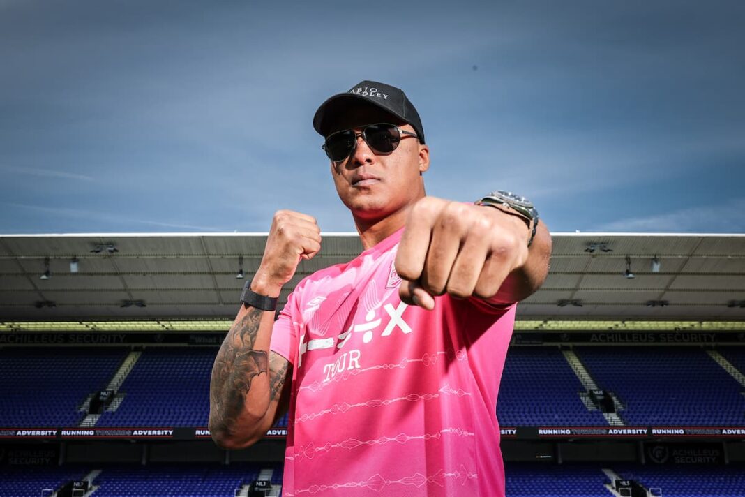 Photos: Fabio Wardley vs Justis Huni first face-off ahead of boxing ...